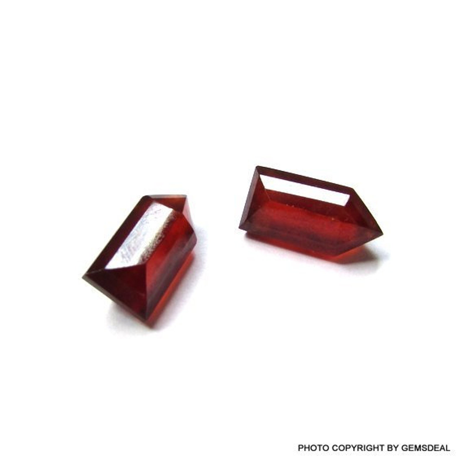 1 pieces 8x16mm Hessonite Garnet Faceted Fancy Pencil Shape | Etsy