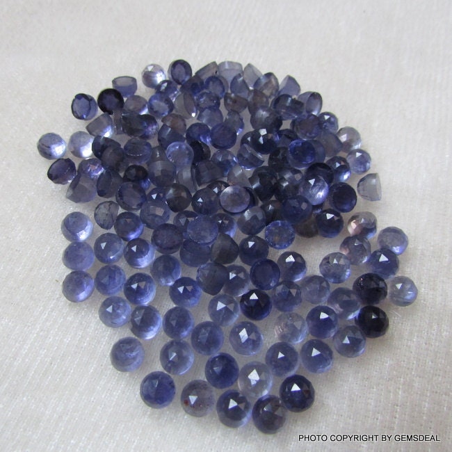 5 Pieces 5mm Iolite Rosecut Round Have Lots of Gorgeous | Etsy