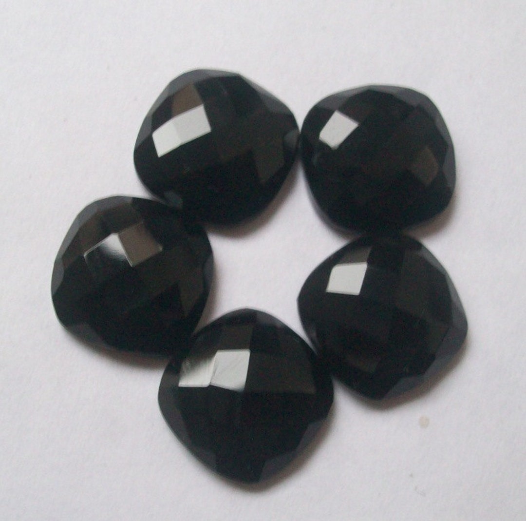 12mm Black Onyx Gemstone: AAA Faceted Checkerboard Cut - Etsy