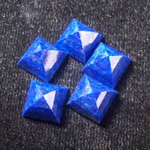 10mm Lapis Pyramid Square Step Cut, Lapis Lazuli Square Pyramid Faceted ...