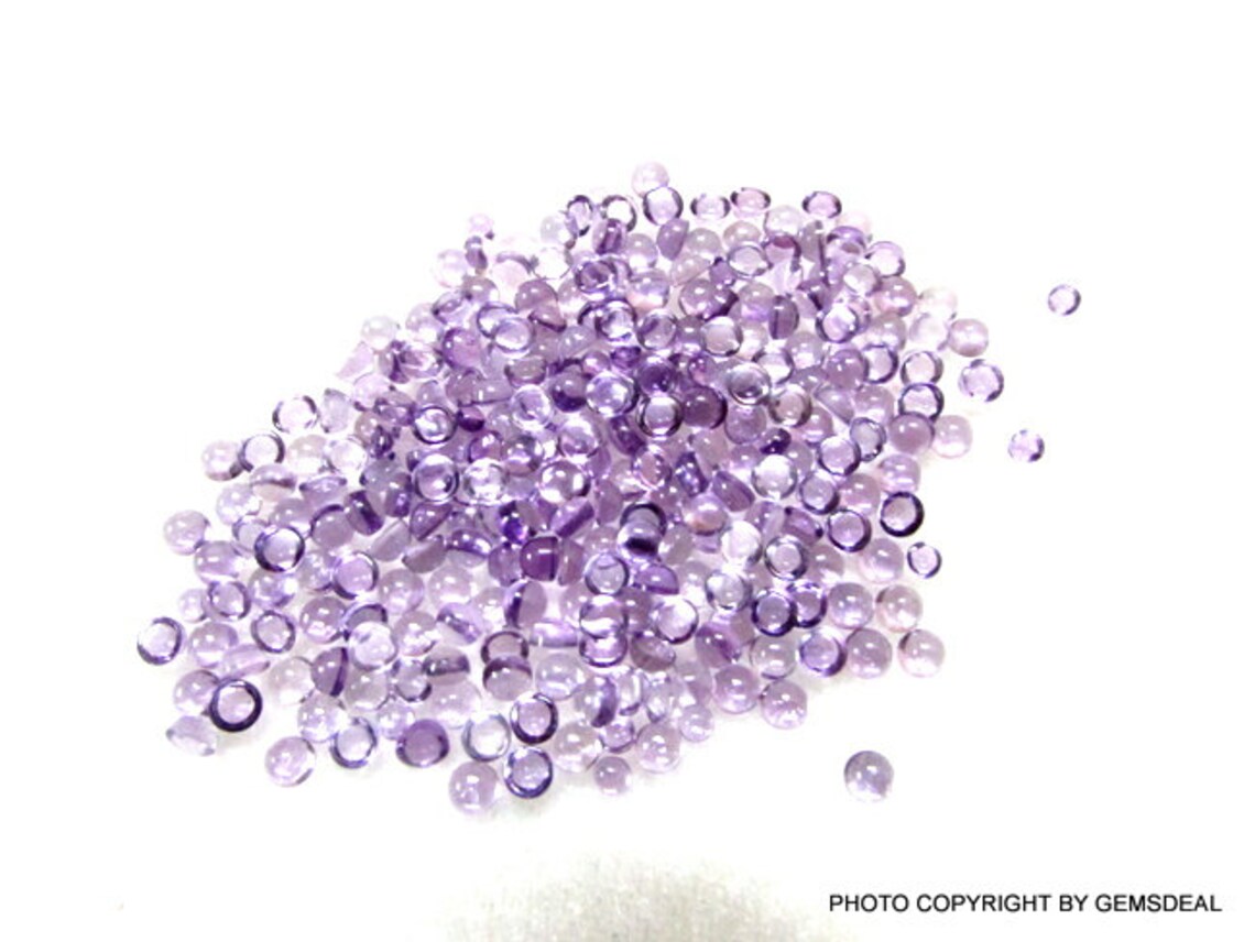 10 Pieces 4mm Pink Amethyst Cabochon Round Loose Gemstone - Etsy
