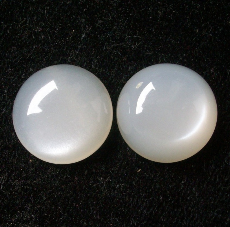 1 Pieces 18mm White Moonstone Cabochon Round Gemstone Natural - Etsy