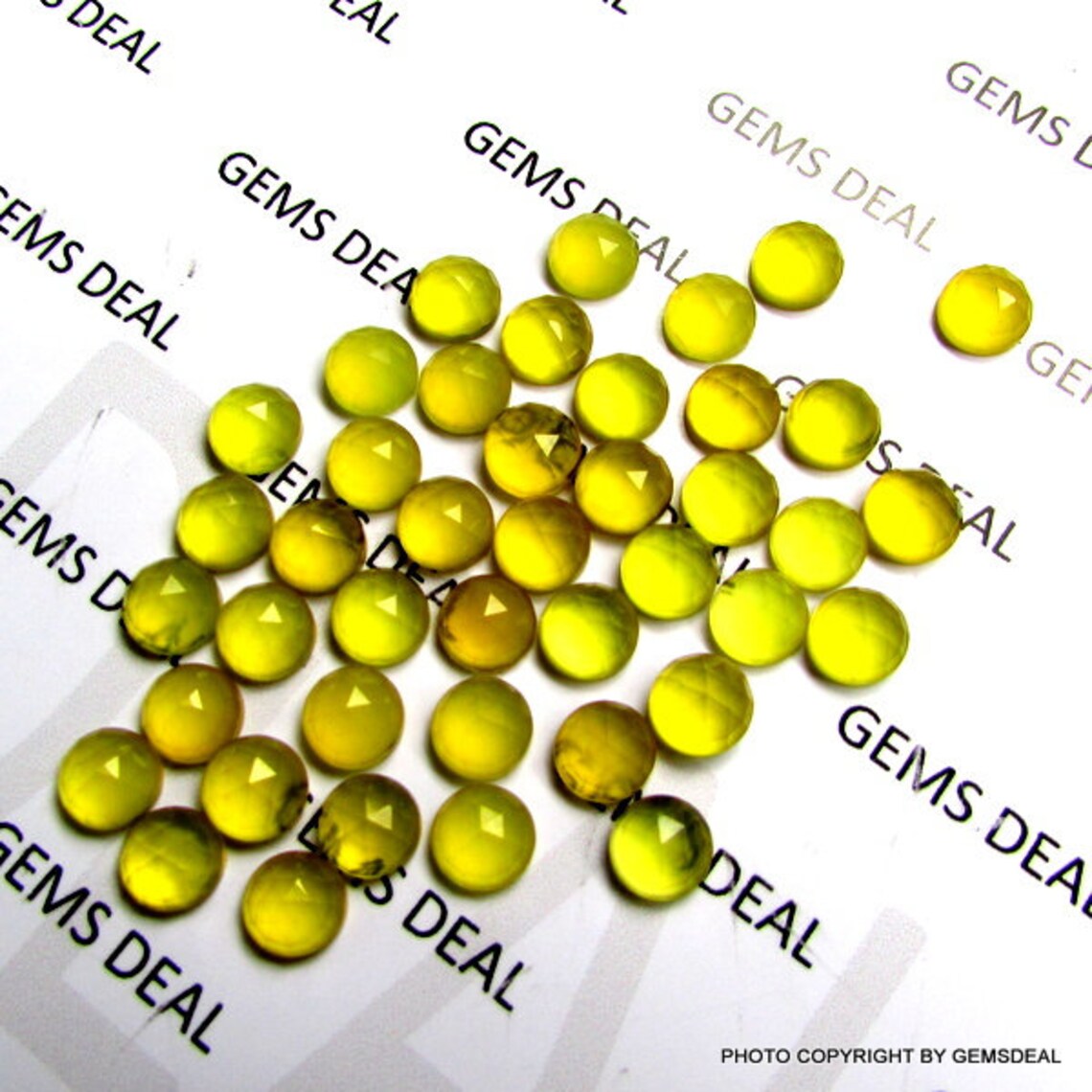 10 Pieces 6mm Yellow Chalcedony Rosecut Round Gemstone Yellow - Etsy