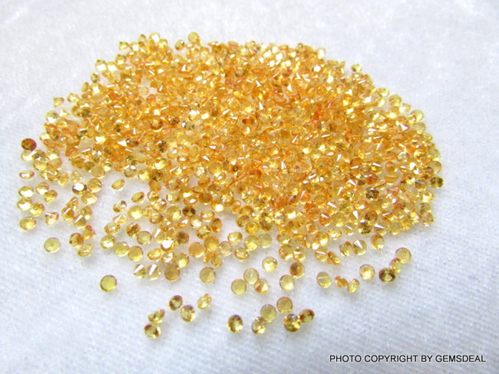 25 Pieces 2mm Yellow Garnet Faceted Round Loose Gemstone Very | Etsy