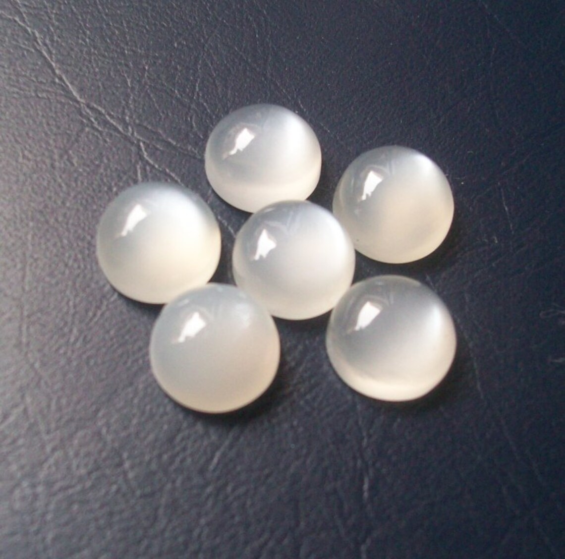10 Pieces 6mm Milky White Moonstone Cabochon Round Gemstone - Etsy