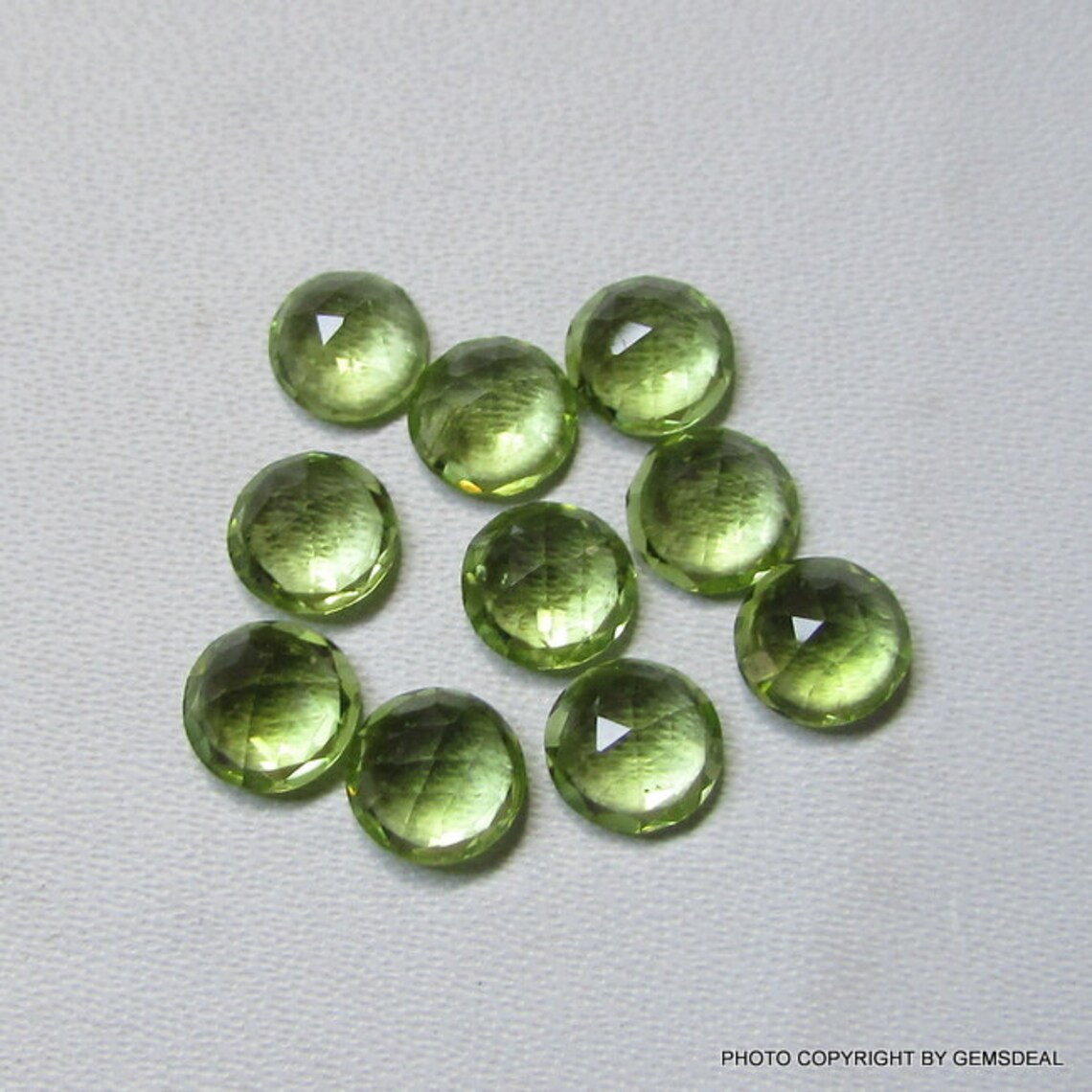5 Pieces 5mm Peridot Rosecut Round Gemstone Peridot Round - Etsy