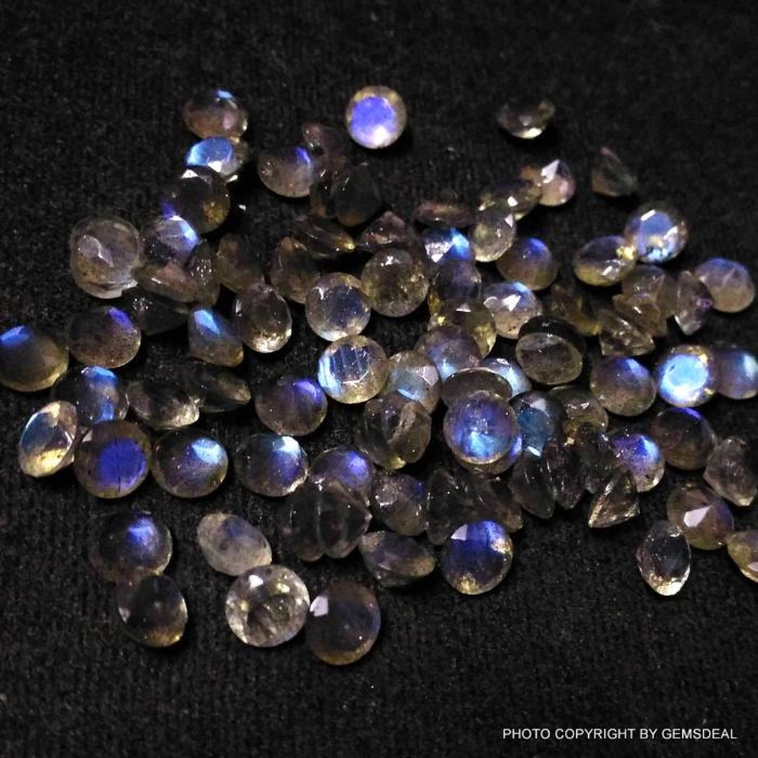25 Pieces 2mm Labradorite Faceted Round Gemstone, LABRADORITE Round ...