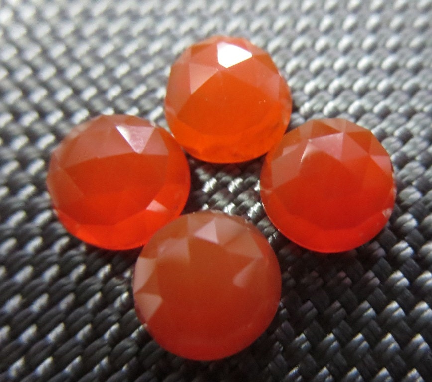 5 AAA Carnelian Gemstones: 8mm Round Rose Cut - Etsy