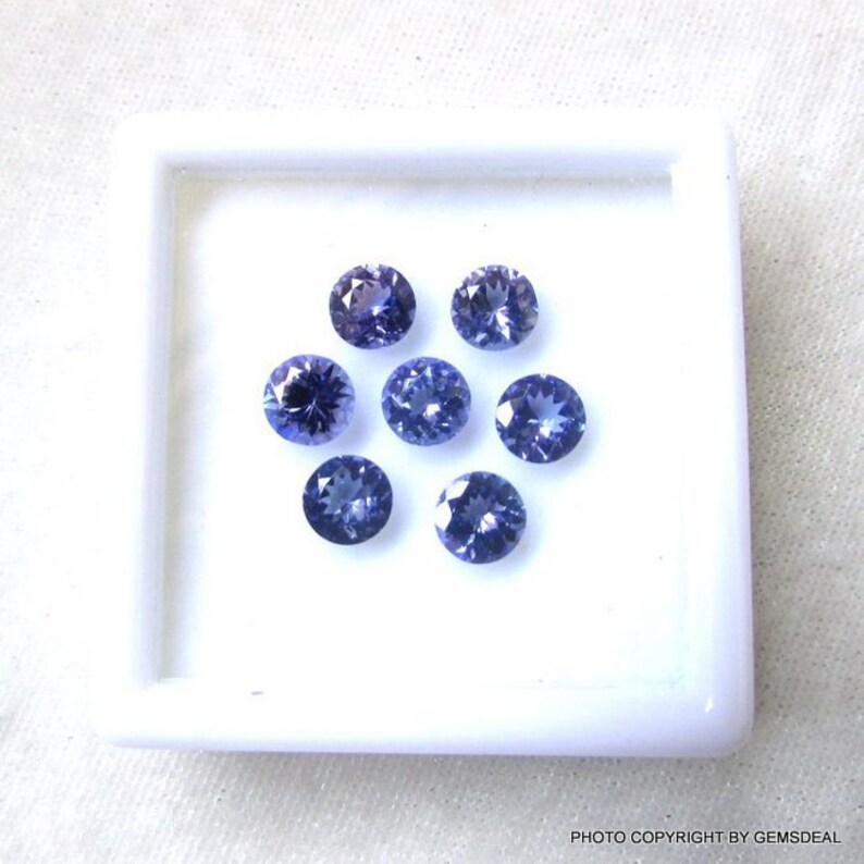 1 Pieces 6mm Tanzanite Faceted Round Gemstone Tanzanite Round - Etsy