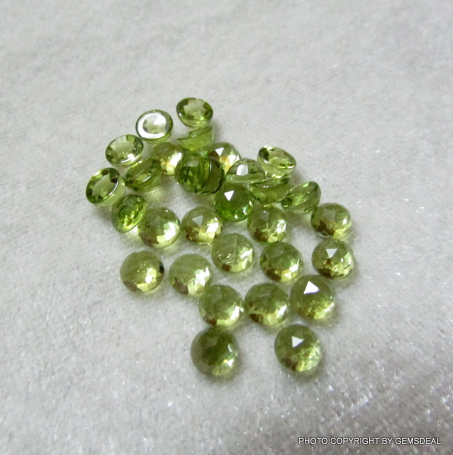 50 Piece 3mm Peridot Rosecut Round Gemstone Peridot Round | Etsy