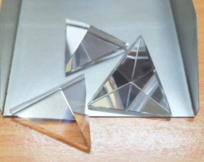 Clear Quartz Tetrahedron Pyramid W/ Reiki | Sacred Geometry | Platonic ...