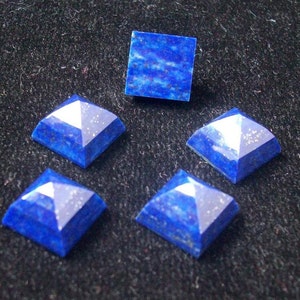 10mm Lapis Pyramid Square Step Cut, Lapis Lazuli Square Pyramid Faceted ...