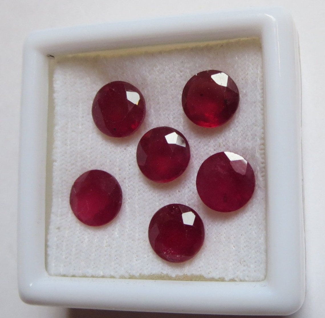 1 Pieces 7mm RUBY Faceted Round Loose Gemstone Ruby Round - Etsy
