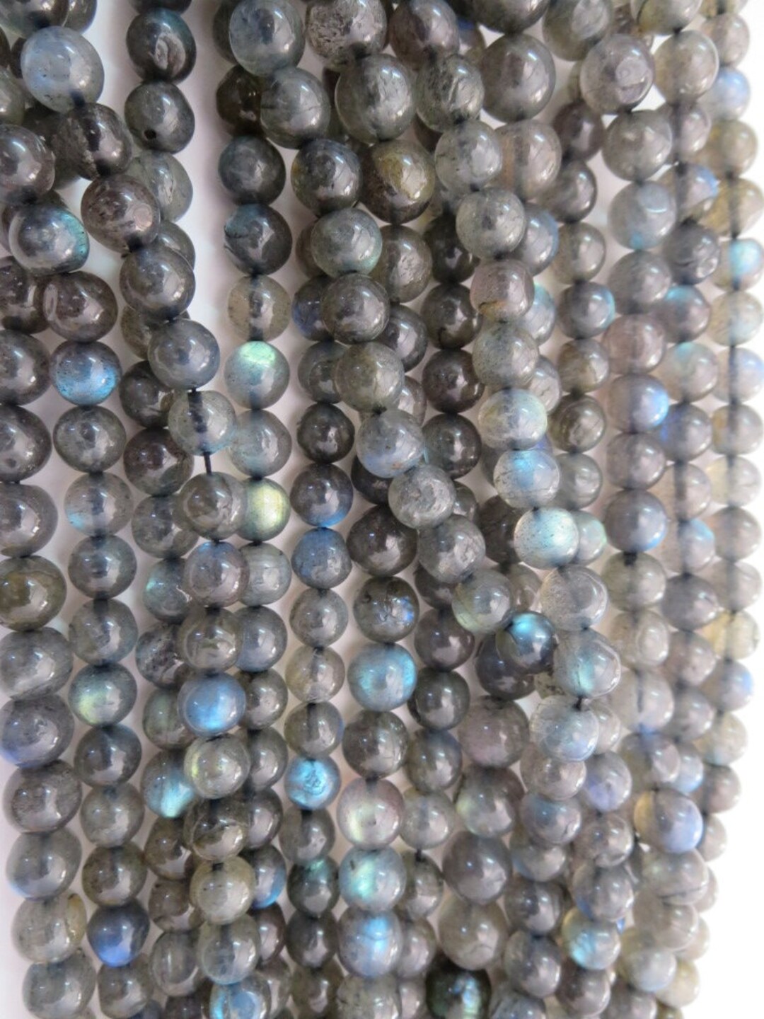 5mm to 6mm Labradorite Round Plain Ball's With Blue Green Flashy ...