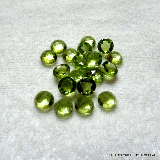 10 Piece 4mm Peridot Rosecut Round Gemstone Peridot Round - Etsy
