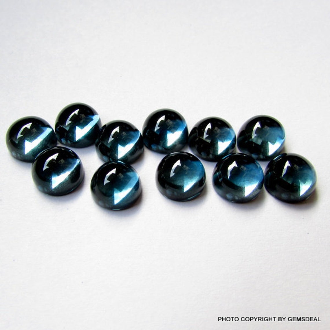 5mm London Blue Topaz Cabochon Round Gemstone London Blue - Etsy