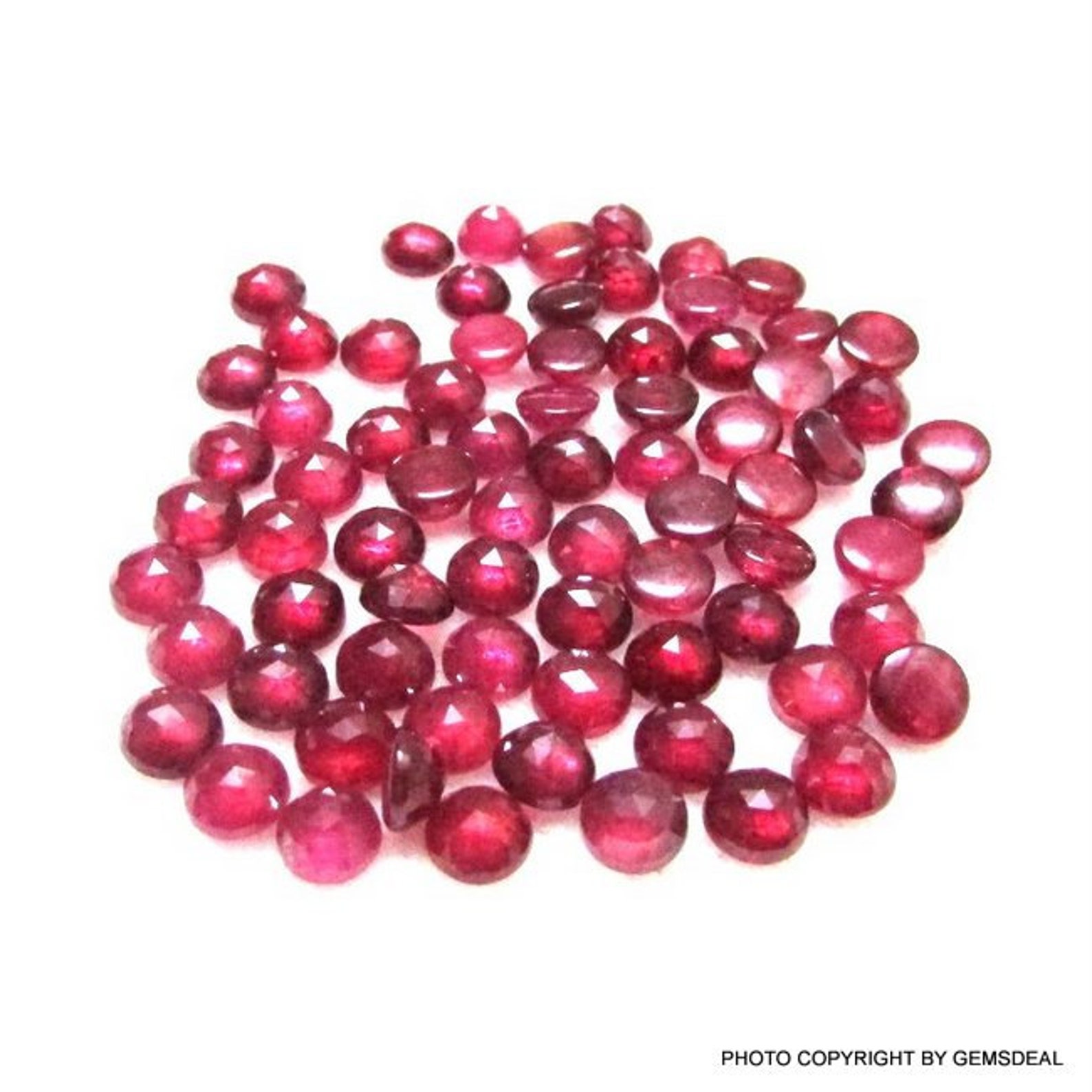 6mm RUBY Rosecut Round Faceted Gemstone... Ruby Faceted Round | Etsy