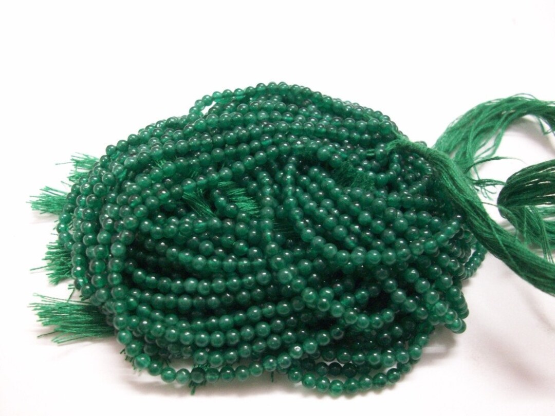 2.5mm Green Onyx Balls Round Smooth Plain Ball Beads Gemstone, Green ...