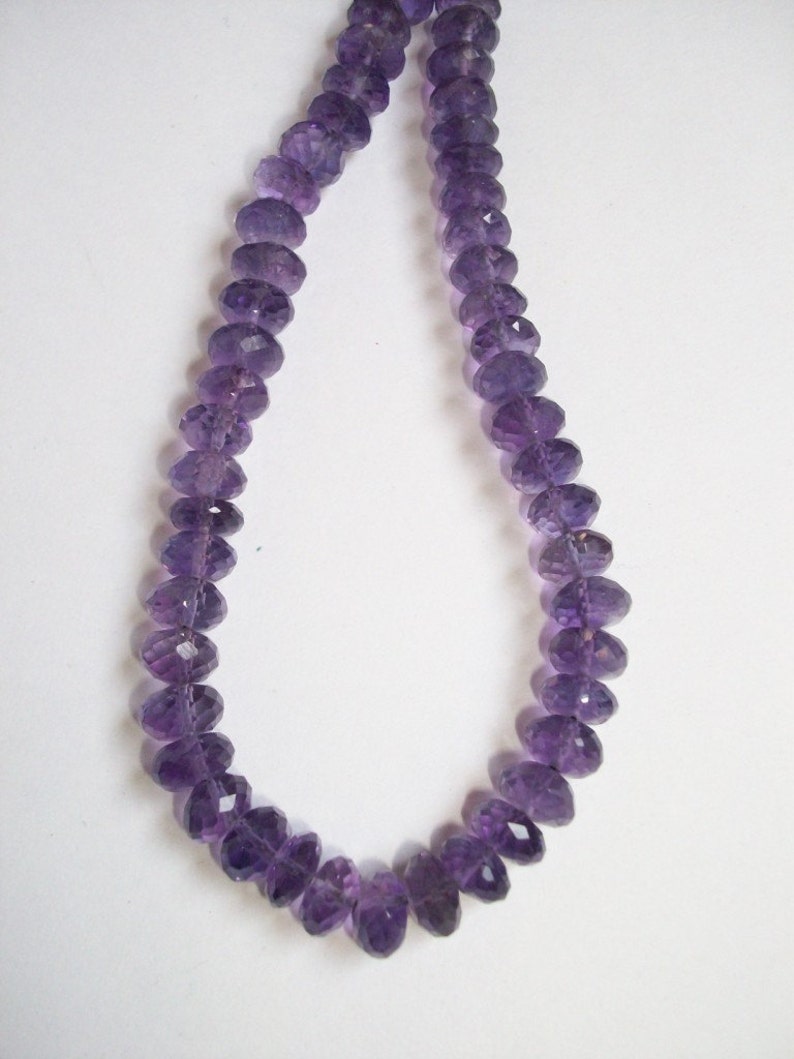 10 Pieces 8mm Amethyst Rondelle Beads Faceted Beads Beautiful - Etsy