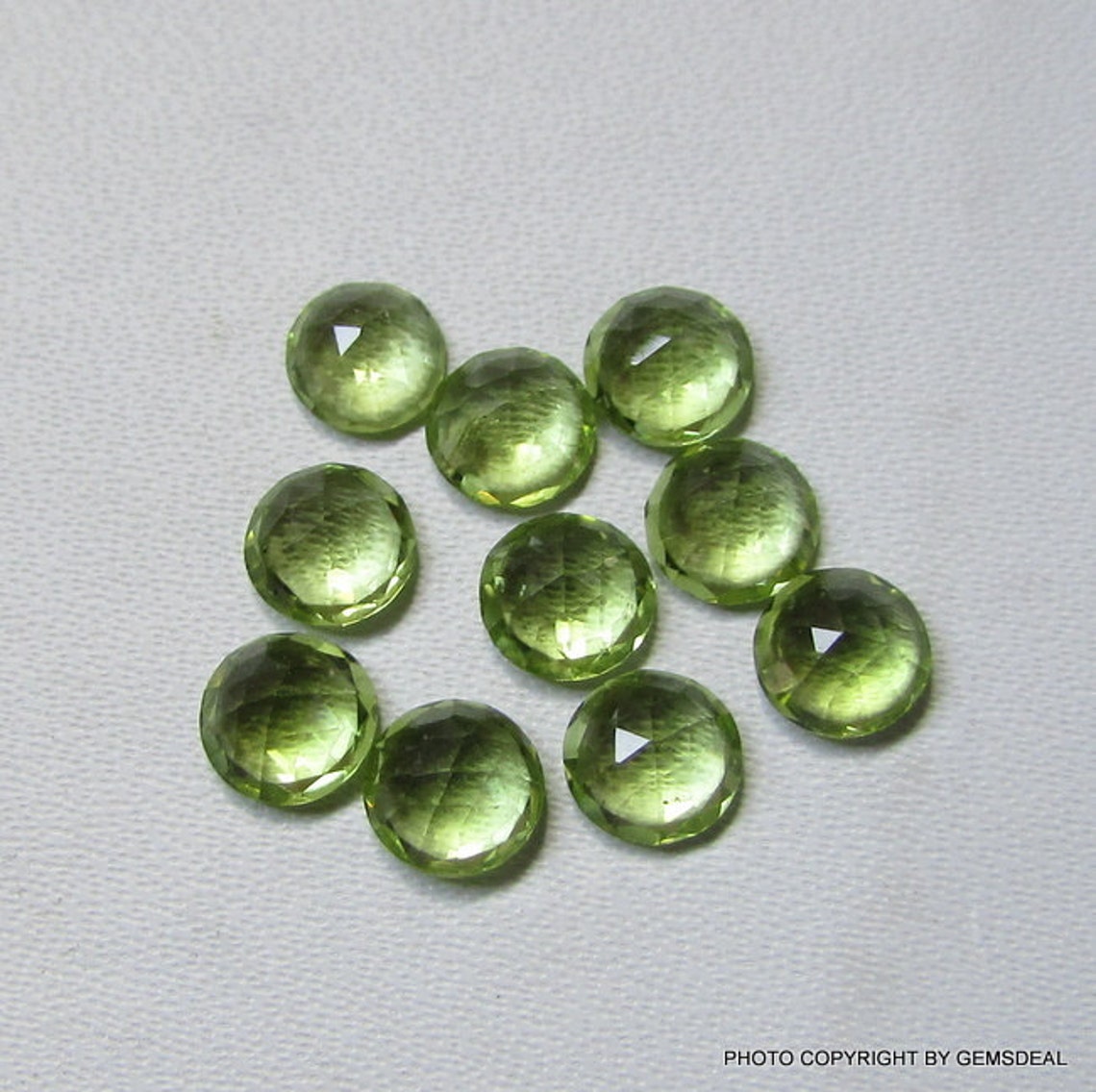 5 Pieces 5mm Peridot Rosecut Round Gemstone Peridot Round | Etsy