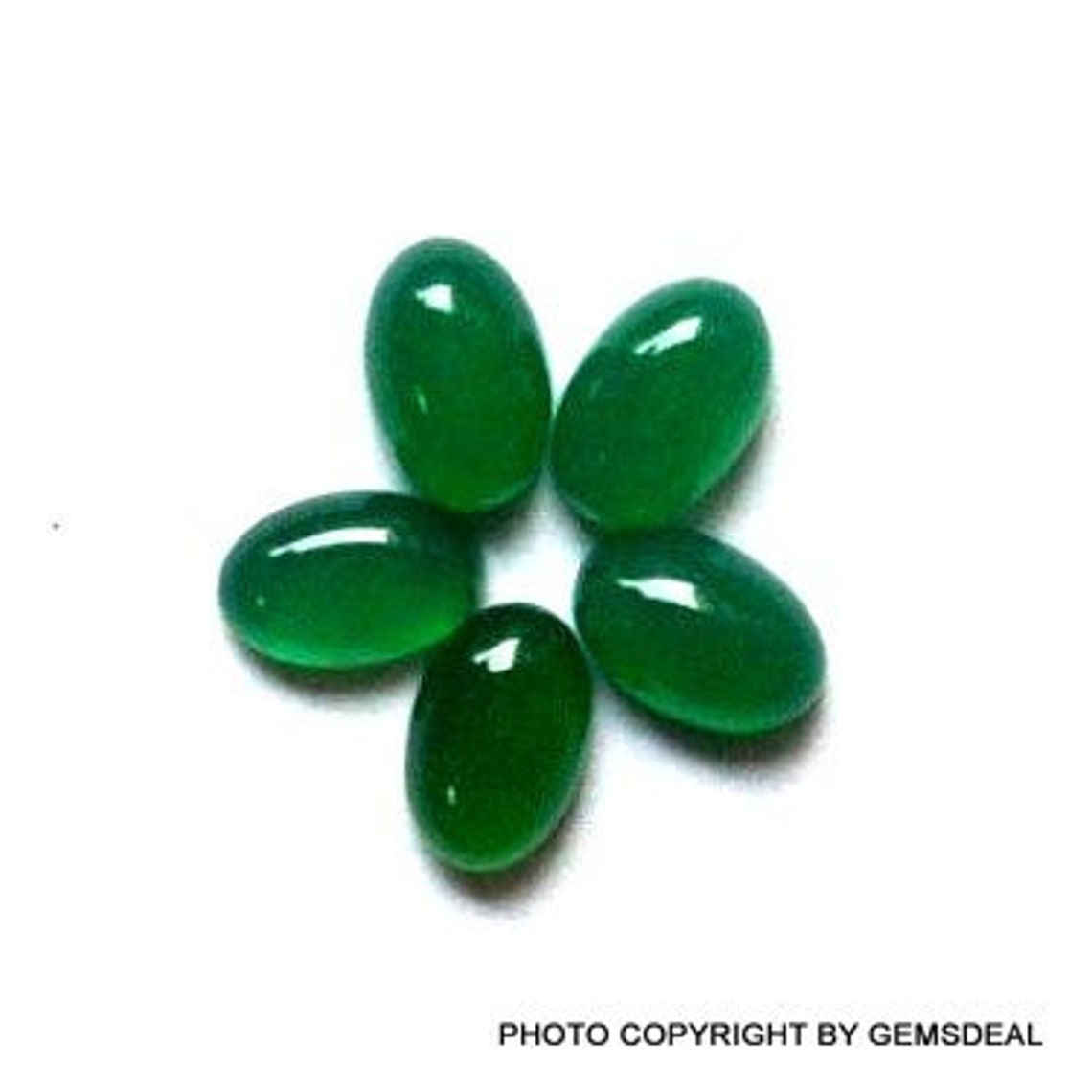 10 pieces 4x6mm Green Onyx Cabochon Oval Gemstone Green Onyx | Etsy