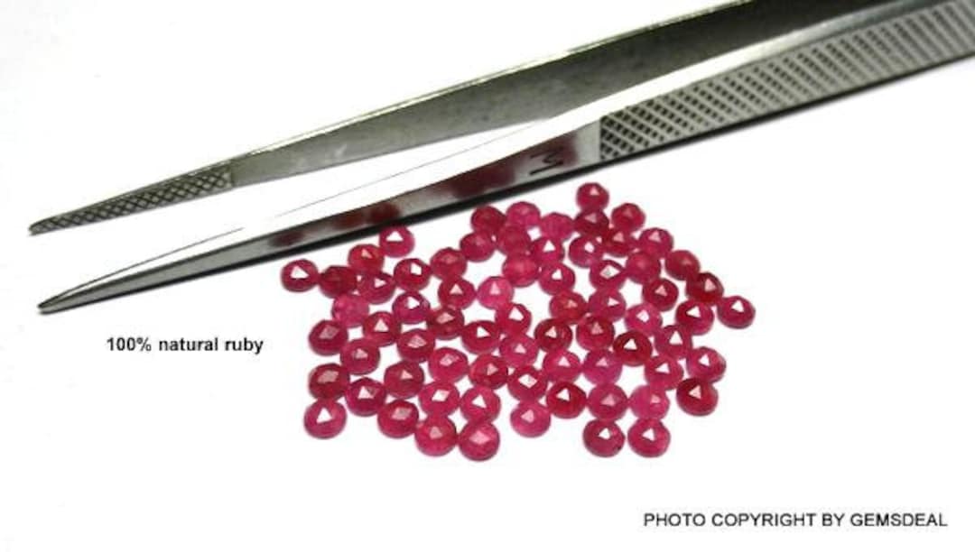 10 AAA Ruby Rosecut Cabochons: 3mm Natural Gemstones - Etsy