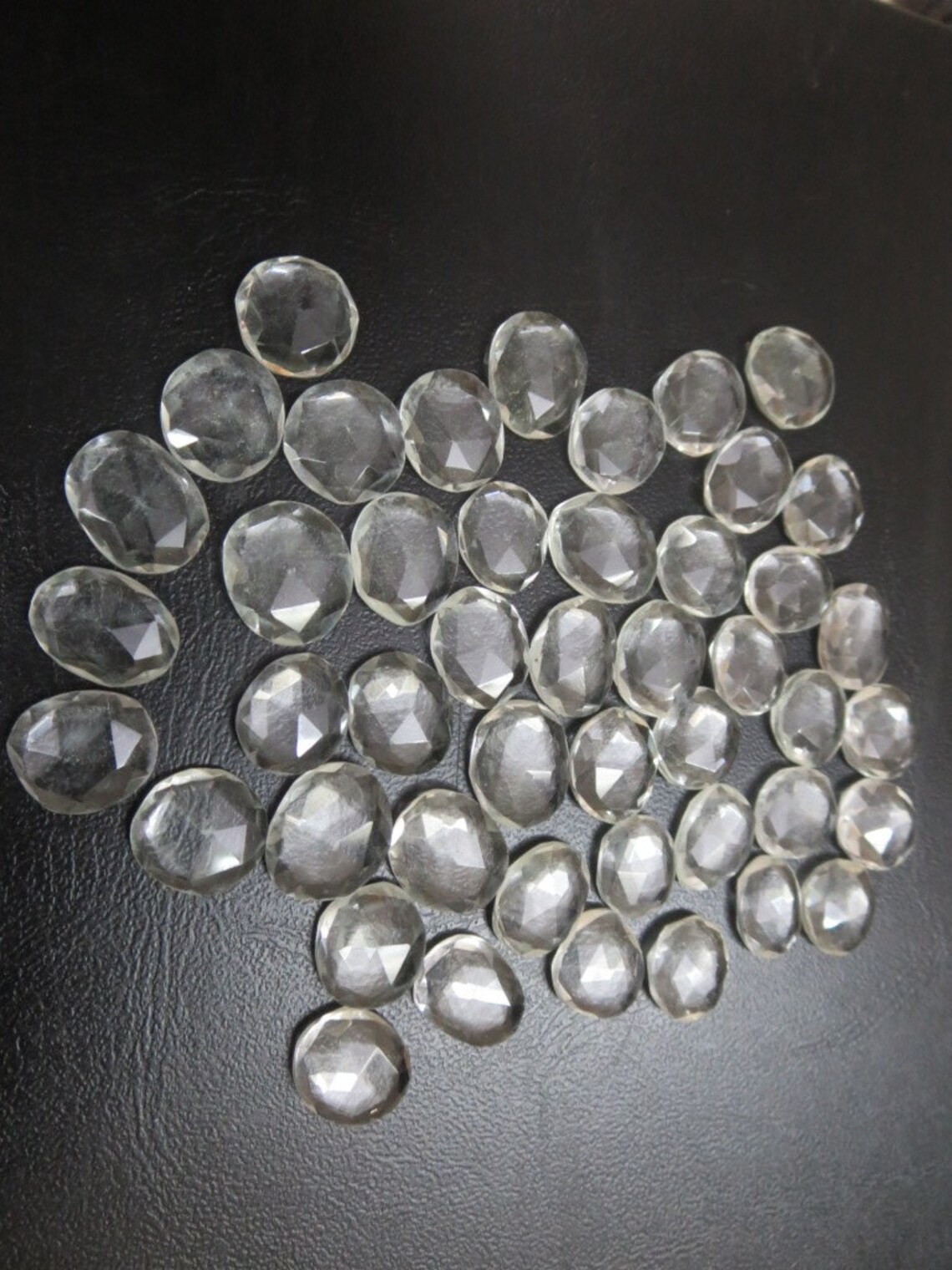 CLEAR QUARTZ Rosecut uneven Flat Gemstone 50 Carat To 200 | Etsy