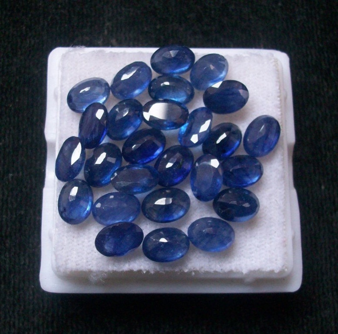 AAA Blue Sapphire Faceted Oval Loose Gemstone (8x10mm) - Etsy