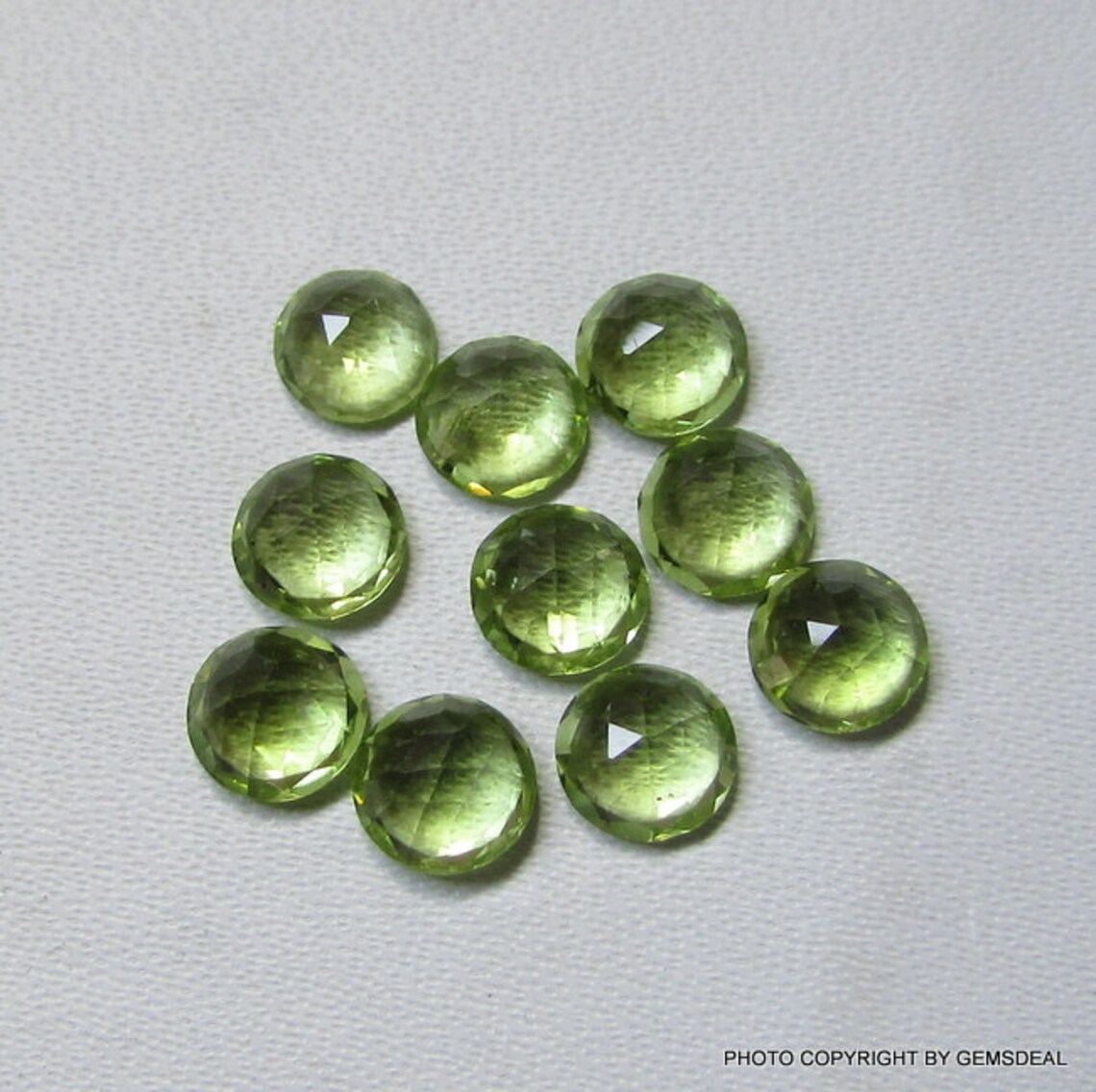 5 Pieces 5mm Peridot Rosecut Round Gemstone Peridot Round | Etsy
