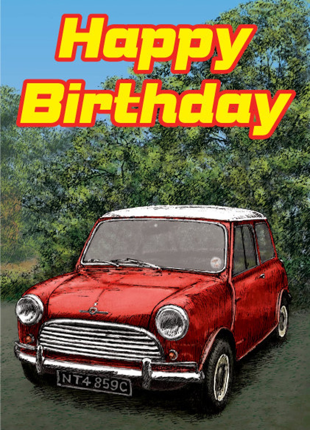 Mini Birthday Card. - Etsy