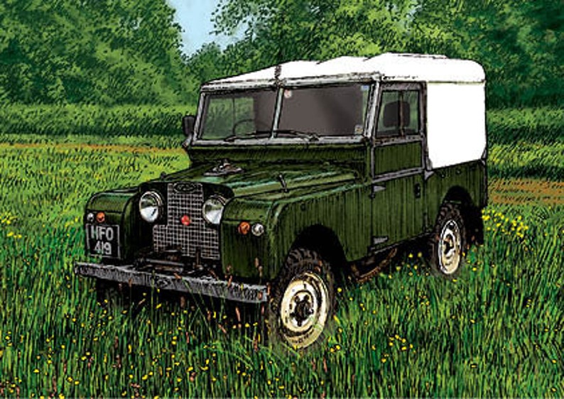 Land-rover Greetings Card. Inside Blank for Your Message. - Etsy