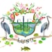 Hand Drawn Custom Crest - Monogram, Heraldry, Flowers, Bird, Island ...