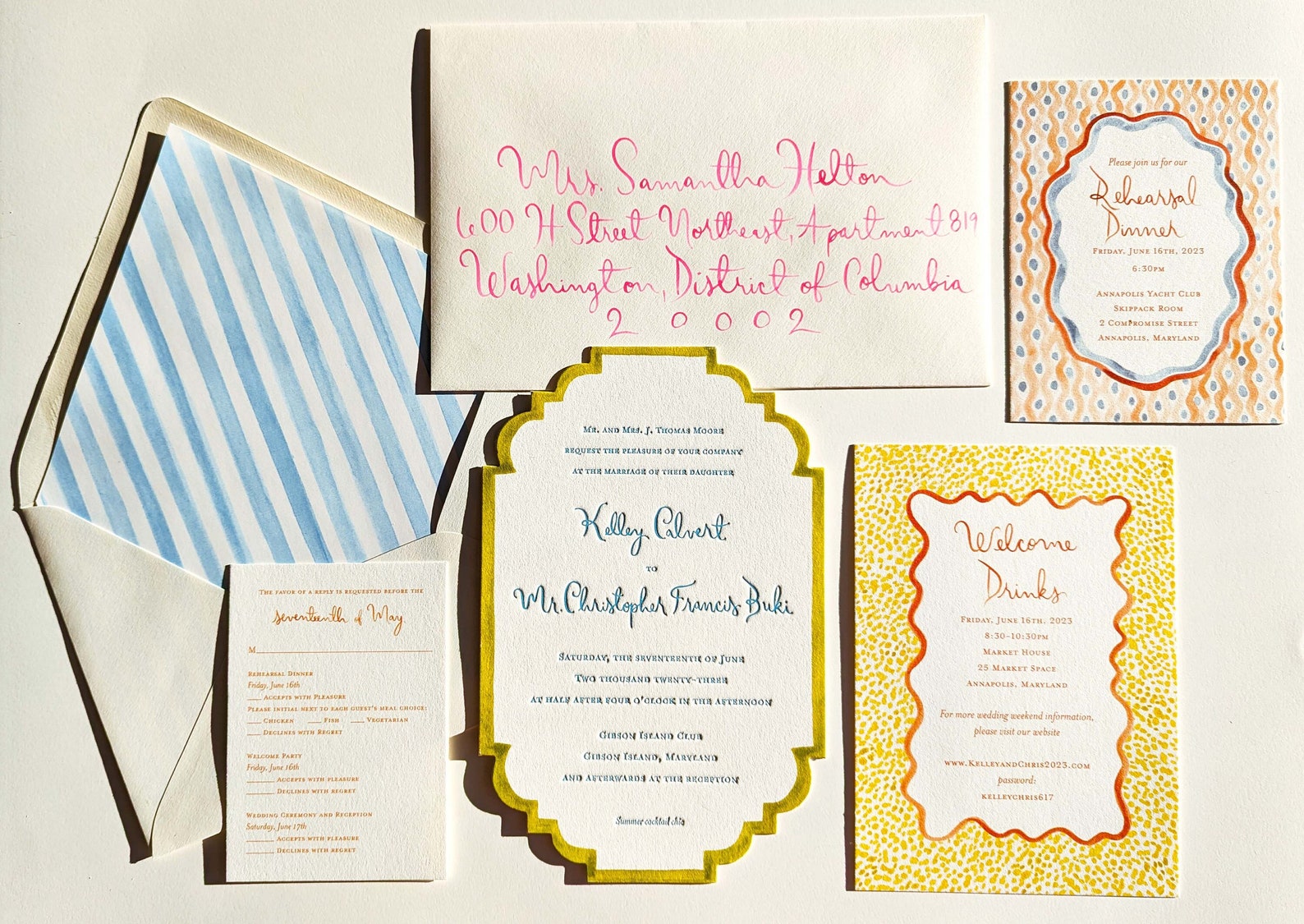 Hand Painted Custom Wedding Invitations: Watercolor, Illustration, Art ...