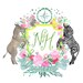 Hand Drawn Painted Crest - Monogram, Heraldry, Flowers, Texas, Cactus ...