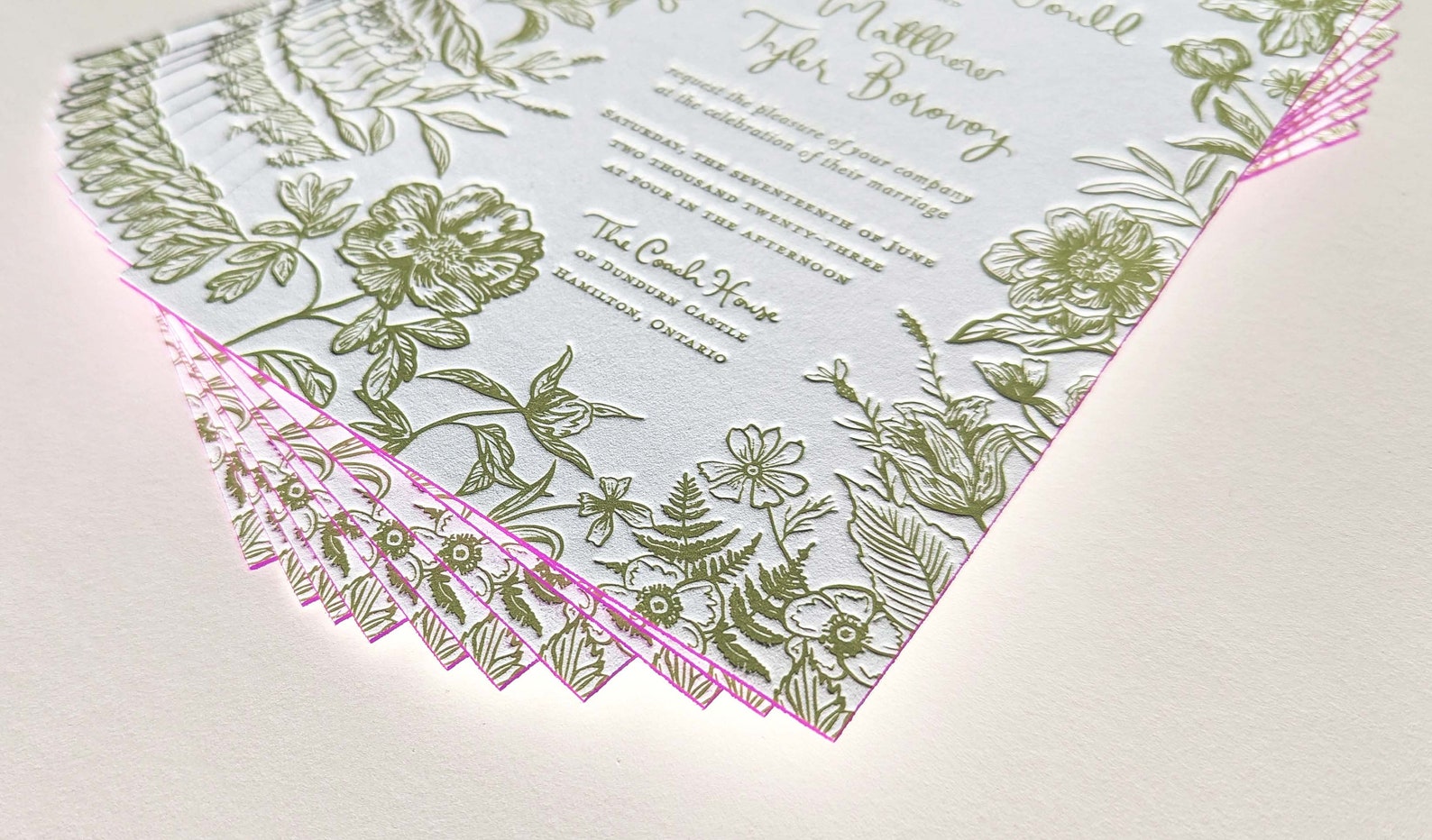 Hand Painted Custom Wedding Invitations: Watercolor, Illustration, Art ...