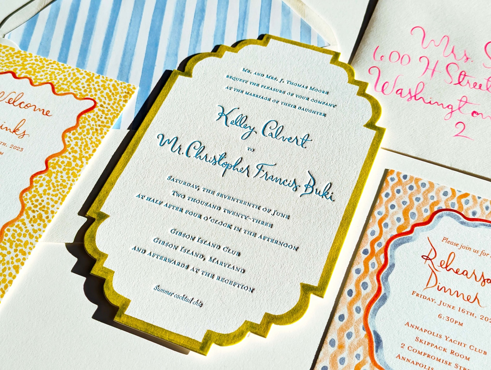 Hand Painted Custom Wedding Invitations: Watercolor, Illustration, Art ...
