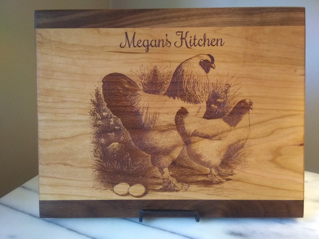 Chicken - Engraved Cutting Board - Etsy