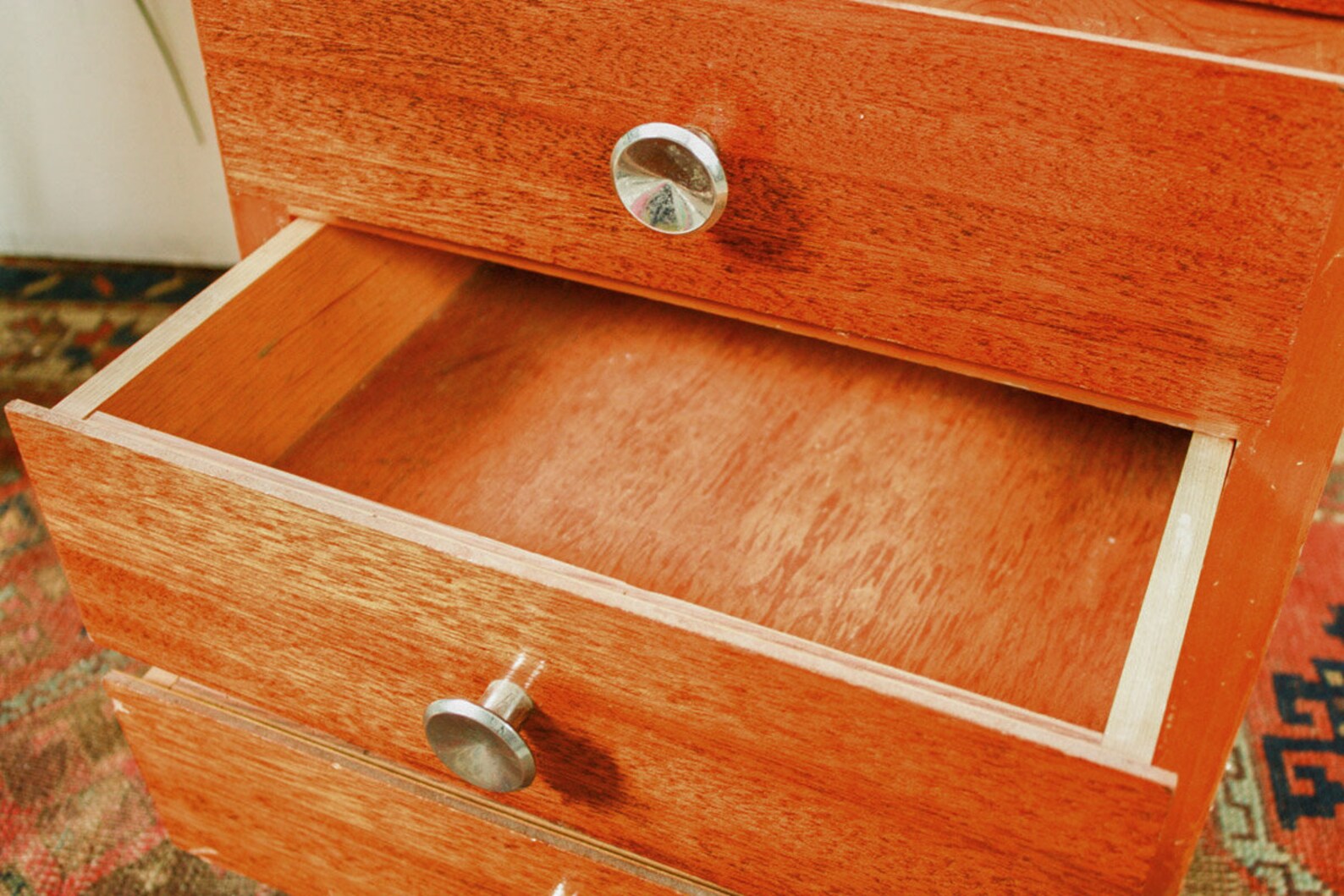 Vintage Wood Drawer Cabinet Mid Century Cabinet on Wheels - Etsy