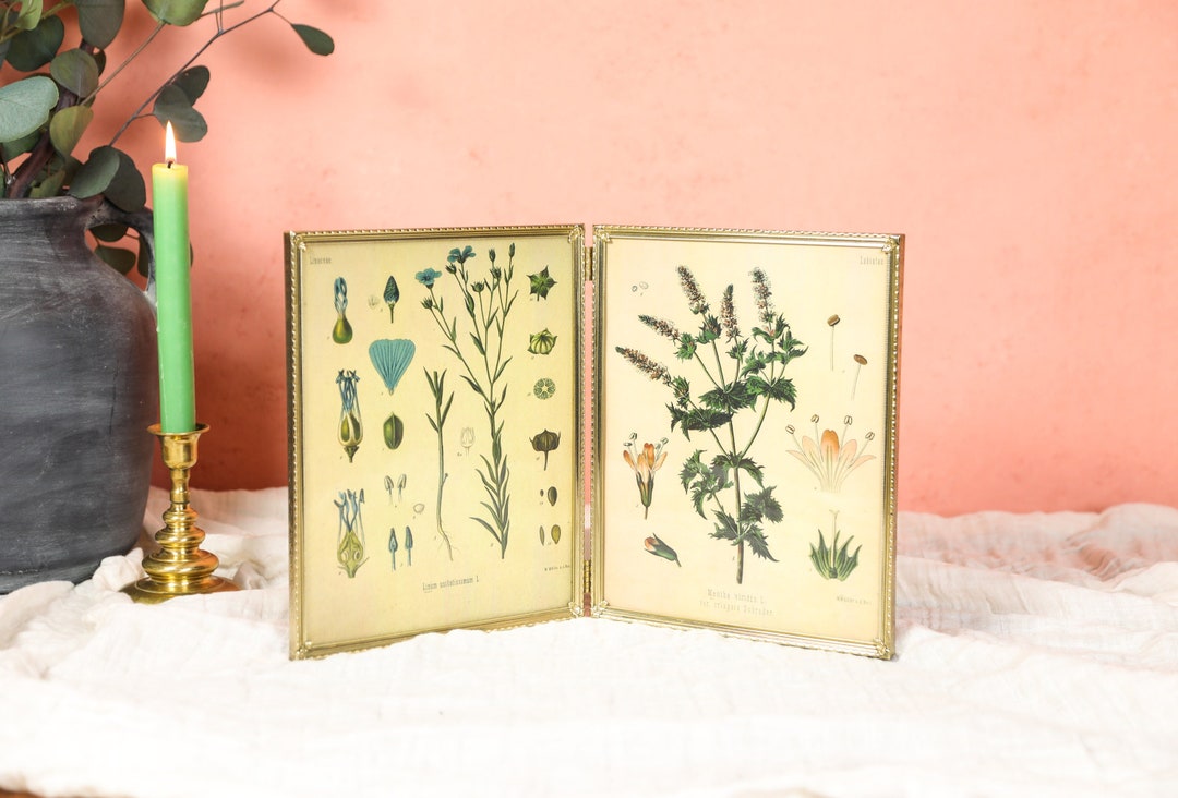 Vintage 8 X 10 Double Picture Frame, Metal Frame for Table, Vintage ...