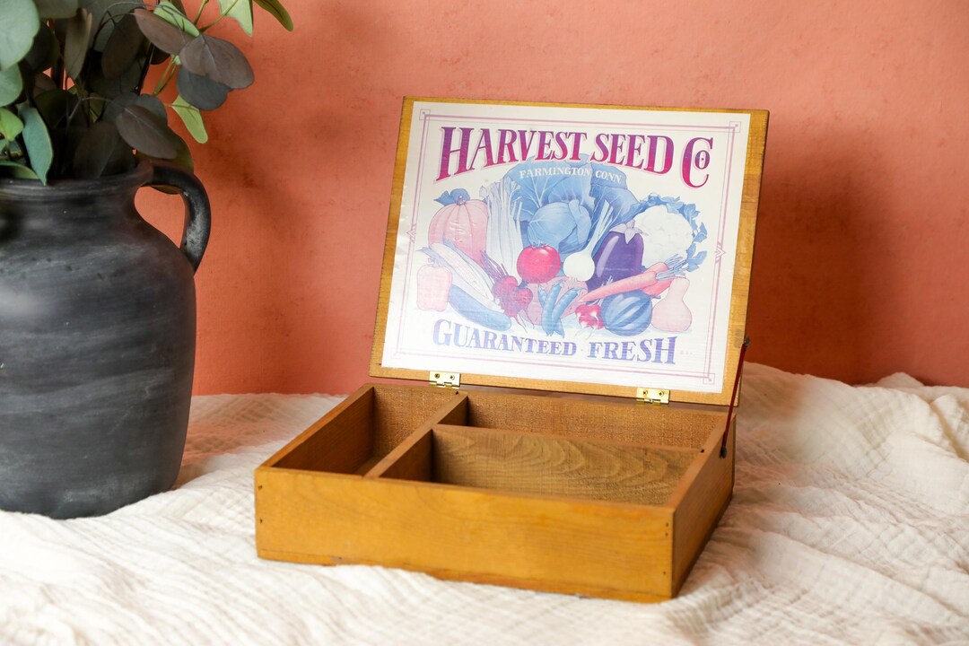 Vintage Flower Seed Box, Seed Storage Box, Garden Planning, Garden ...