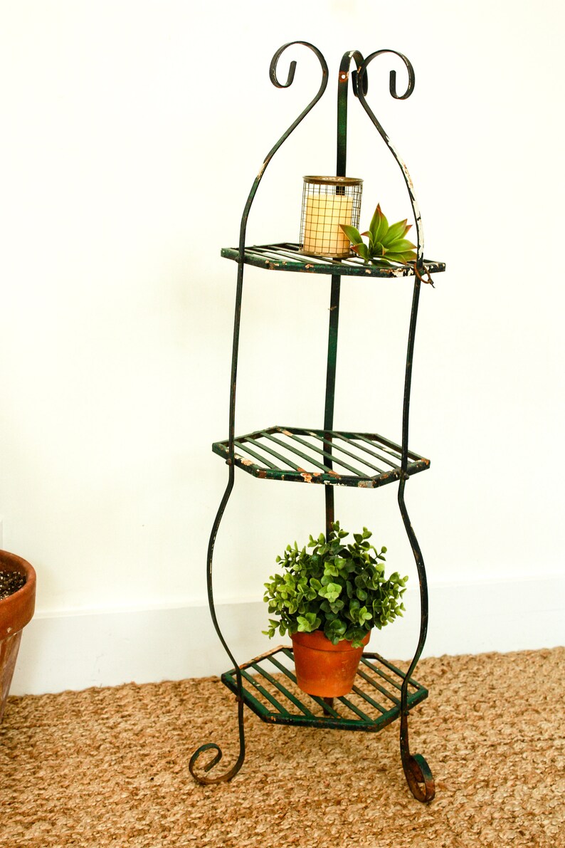 Vintage Plant Stand Octagon Shelves Farmhouse Plant Stand - Etsy