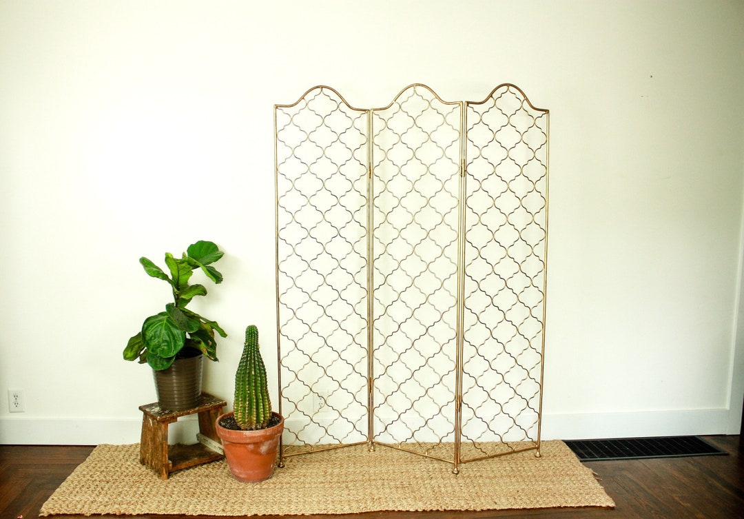 Vintage Room Divider, Metal Room Partition, 1970s Room Divider Screen ...