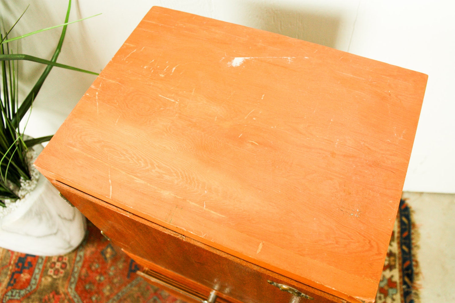 Vintage Wood Drawer Cabinet Mid Century Cabinet on Wheels - Etsy