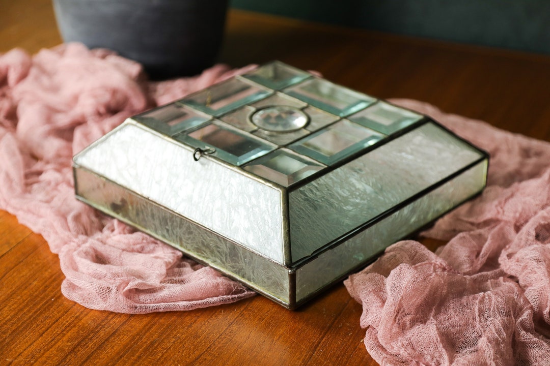 Authentic Antique Jewelry Box, Crystal Jewelry Box Large, 1920s Jewelry ...