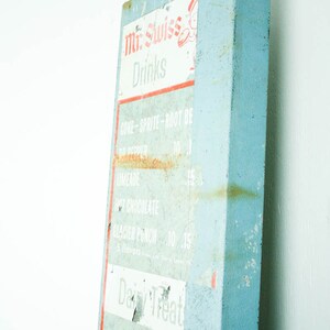 Authentic Vintage Mr Swiss Drinks Sign Large, Menu Board, Ice Cream ...