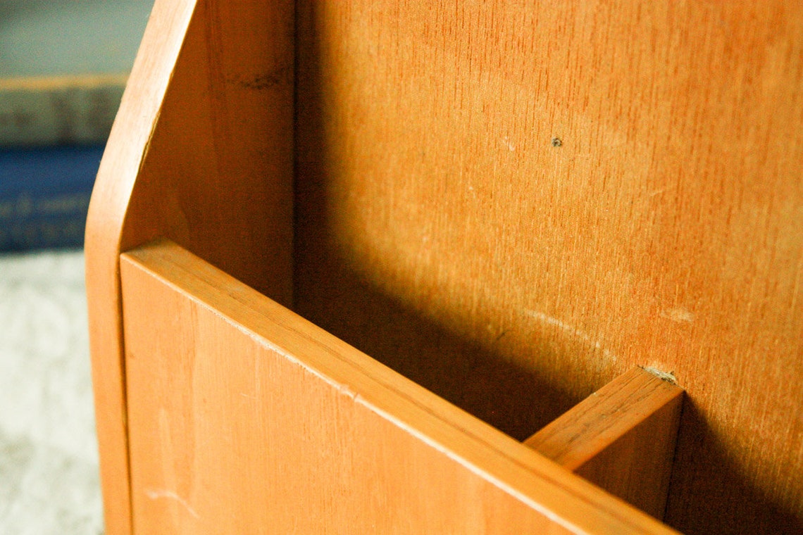 Vintage Mail Organizer Mid Century Desk Organizer Letter - Etsy