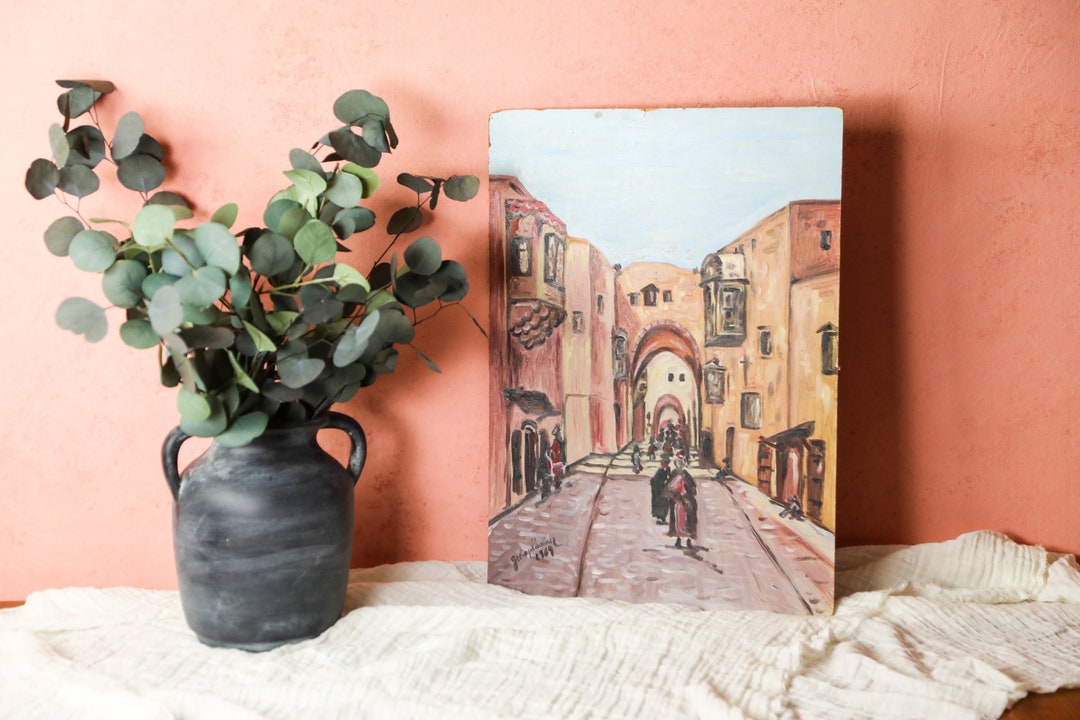 Vintage Spanish Painting Original, Mid Century Original Artwork ...