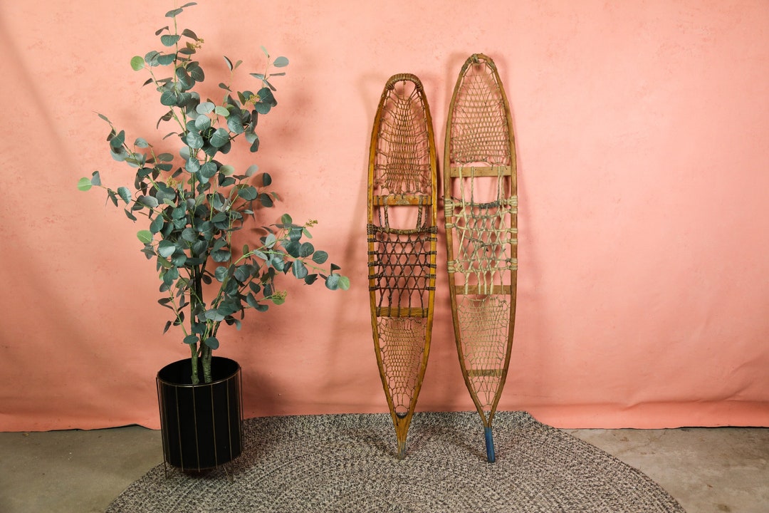 Vintage Snow Shoes, Antique Snow Shoes for Walls, Rustic Cabin Decor ...