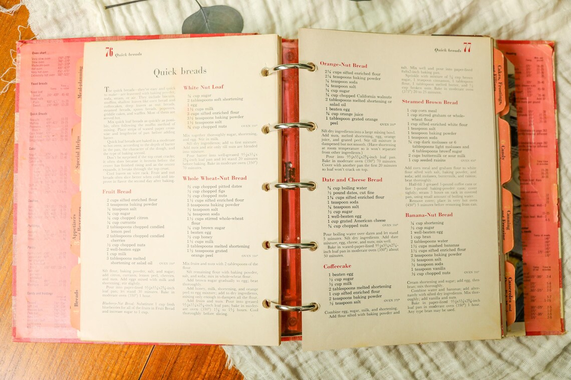 1950s Vintage Better Homes and Gardens Cookbook, 1950s Cookbook ...