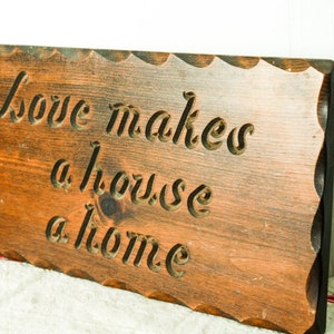 Vintage Home Sign Wall Decor, Wood Home Sign, Home Sweet Home Wooden ...